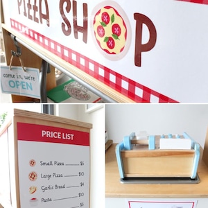 Pizza Shop Dramatic Play Printables, Kids Pizzeria Pretend Play, Pizza ...