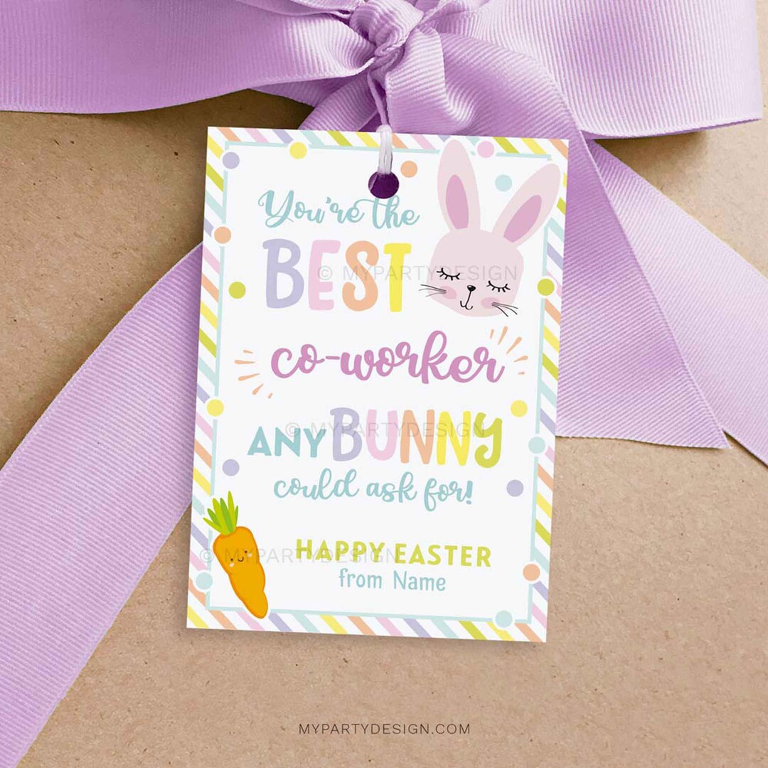 Coworker Appreciation Easter Tag, Best Co-workers Any Bunny Could Ask ...
