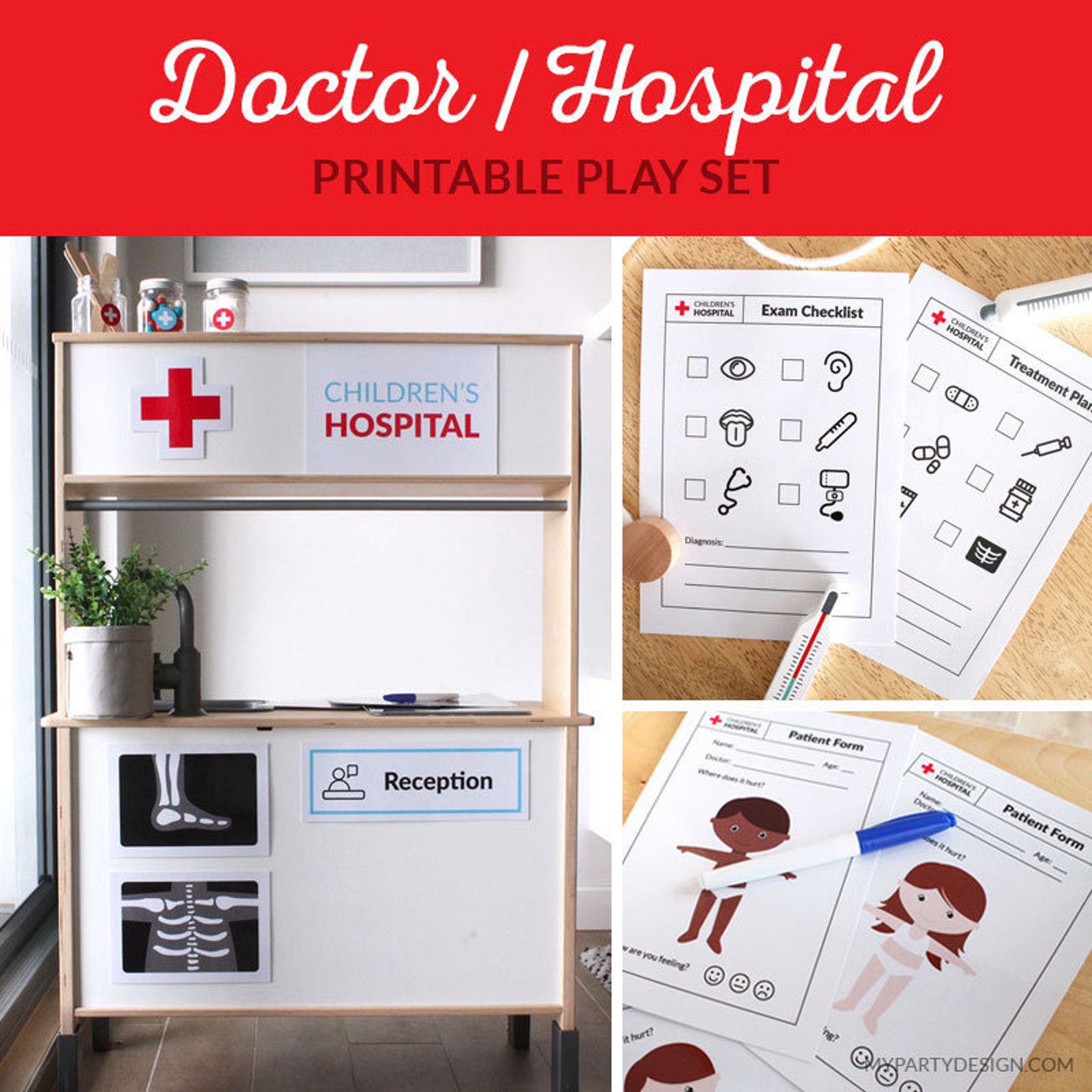 Doctor Dramatic Play Set Hospital or Doctor's Practice - Etsy