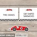Car Food Labels, Car Race Birthday Party, Racing Tent Labels, Place ...