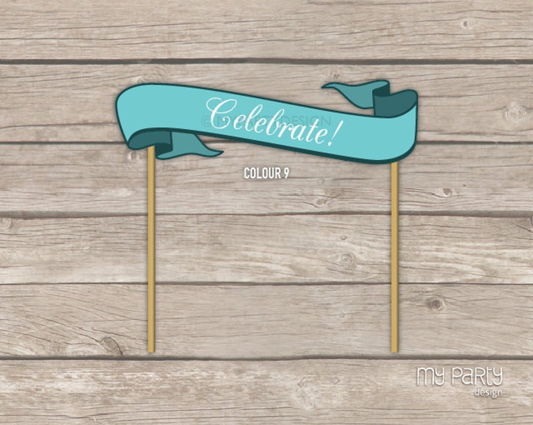 PRINTABLE Cake Topper, Birthday Cake Banner, Mini Bunting - Choose Your ...