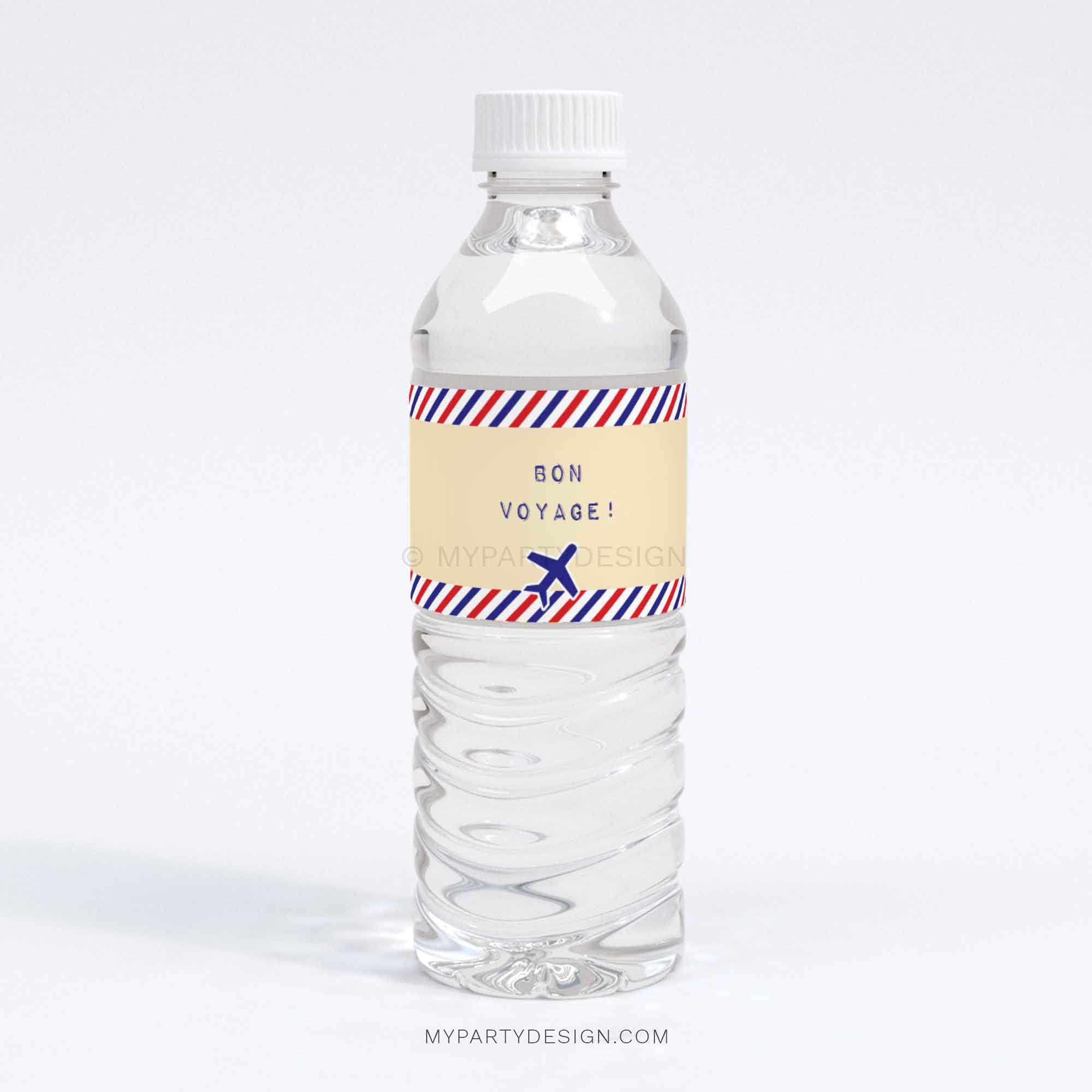 Travel Party Bottle Labels, Farewell Party, Birthday Bottle Wraps ...