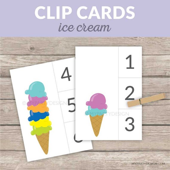 Counting Clip Cards, Learn to Count Activity for Toddlers and Pre ...