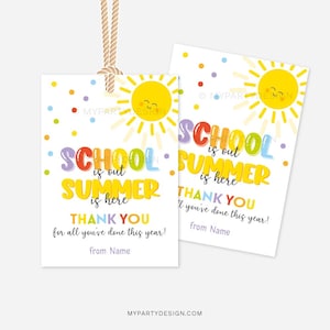 School is Out Summer Gift Tag, End of School Year Appreciation Gift for ...