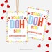 You Are Doh Best Valentine's Day Tag, Kids Valentine Cards for ...