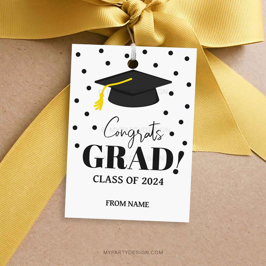 Graduation Gift Tag, Congrats Grad End of School Year Gift for High ...