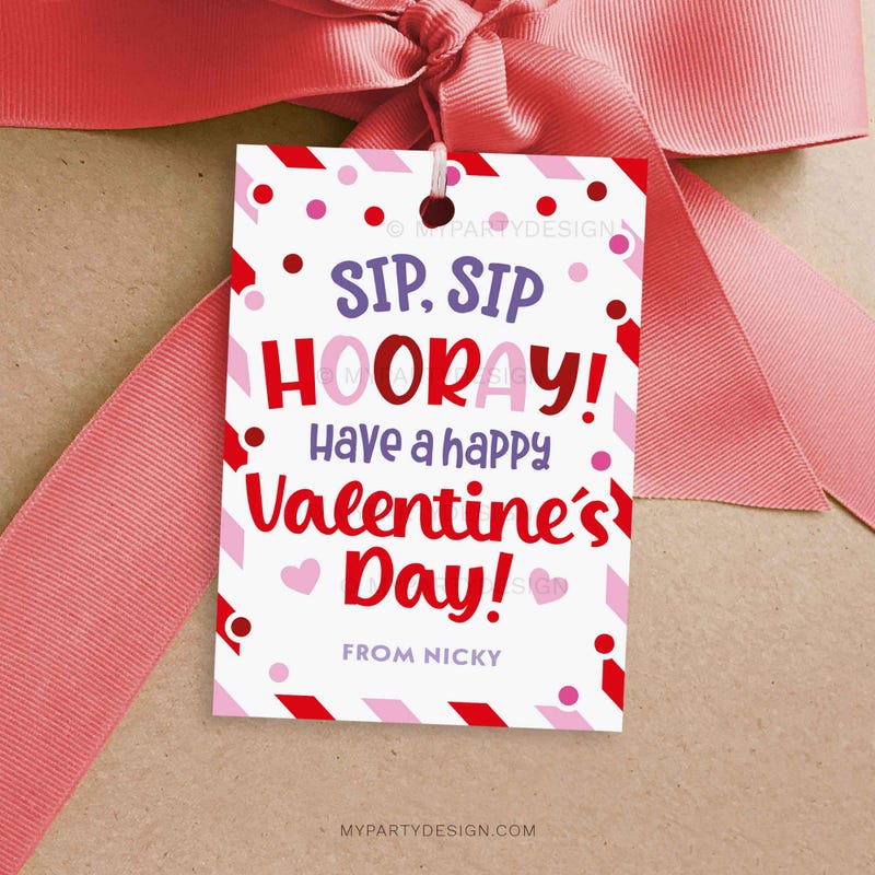Sip Sip Hooray Happy Valentines Day - Etsy