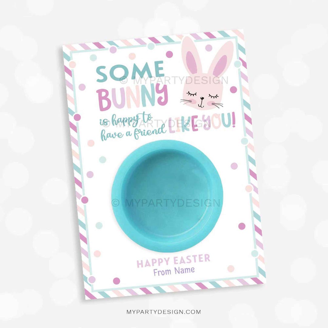 Easter Play Dough Card, Some Bunny Friend Tags for Classroom, Kids ...
