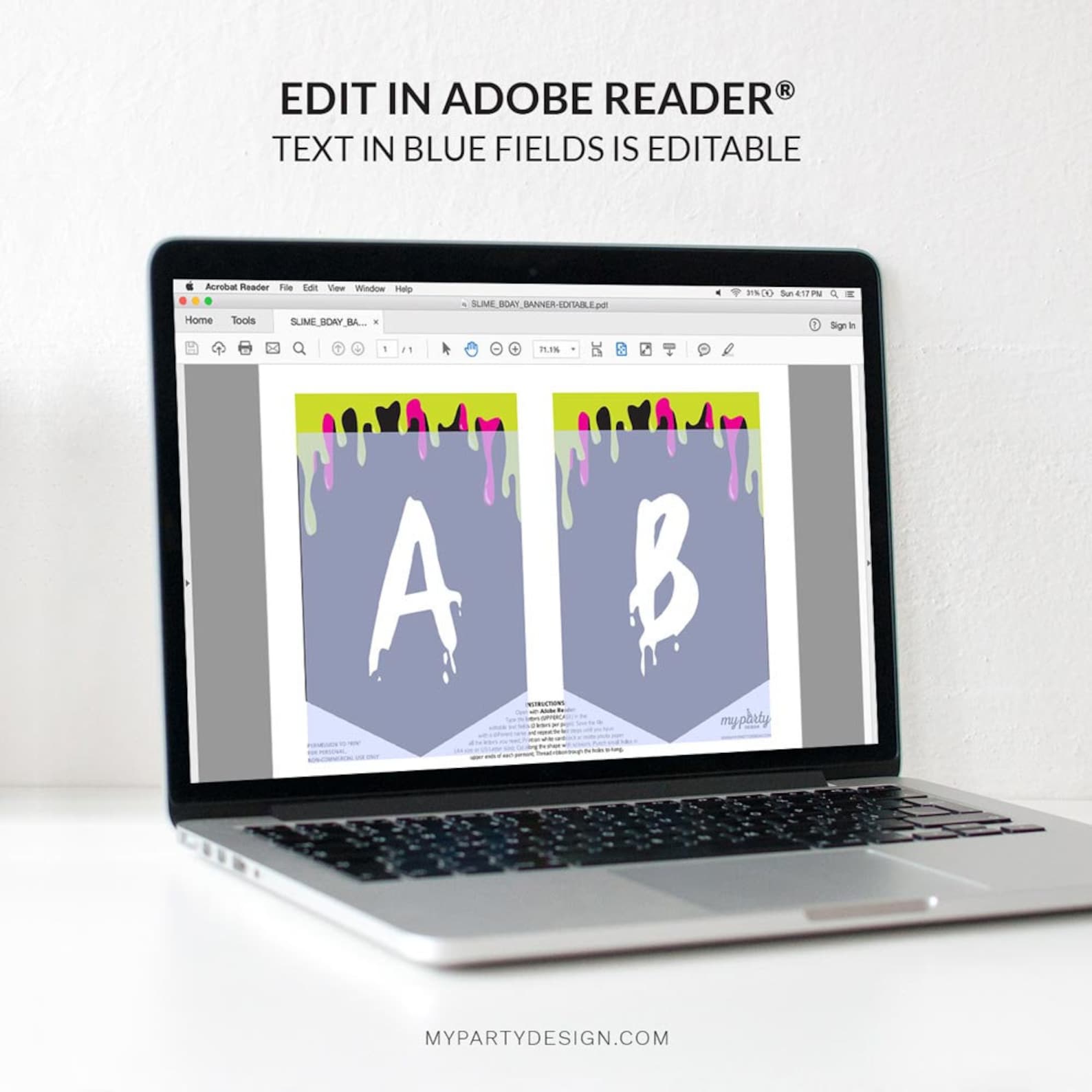 Slime Birthday Banner Slime Party Decorations Slime Happy - Etsy