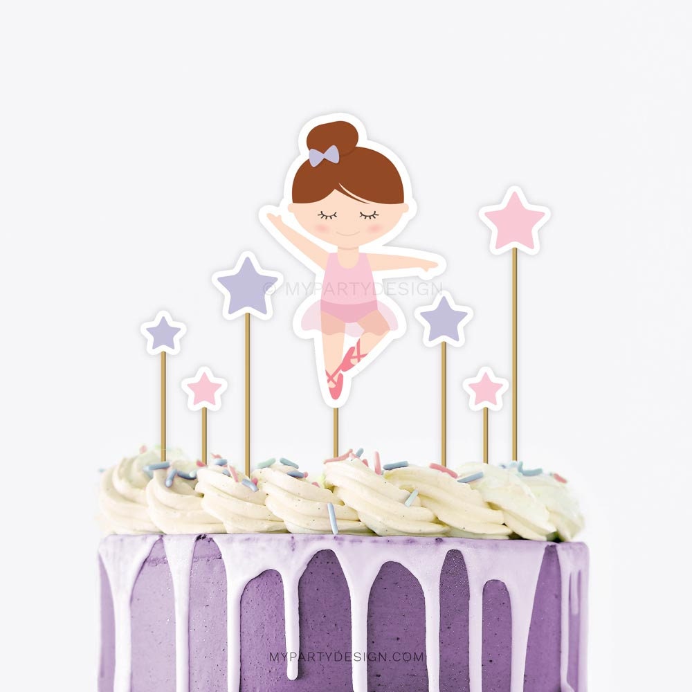 Ballerina Cake Topper Ballet Party Cake Topper Ballet Dancer - Etsy