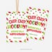 Christmas Chip Chip Hooray Gift Tag, Winter Break Holiday Labels for ...