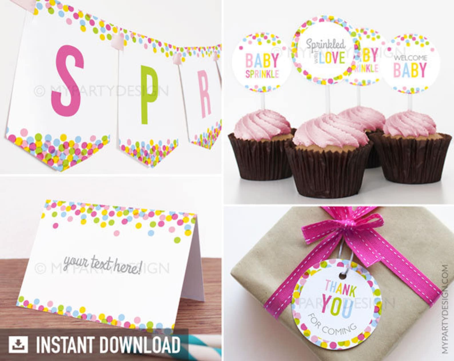 Baby Sprinkle Decorations Sprinkle Party Pack Baby Shower | Etsy