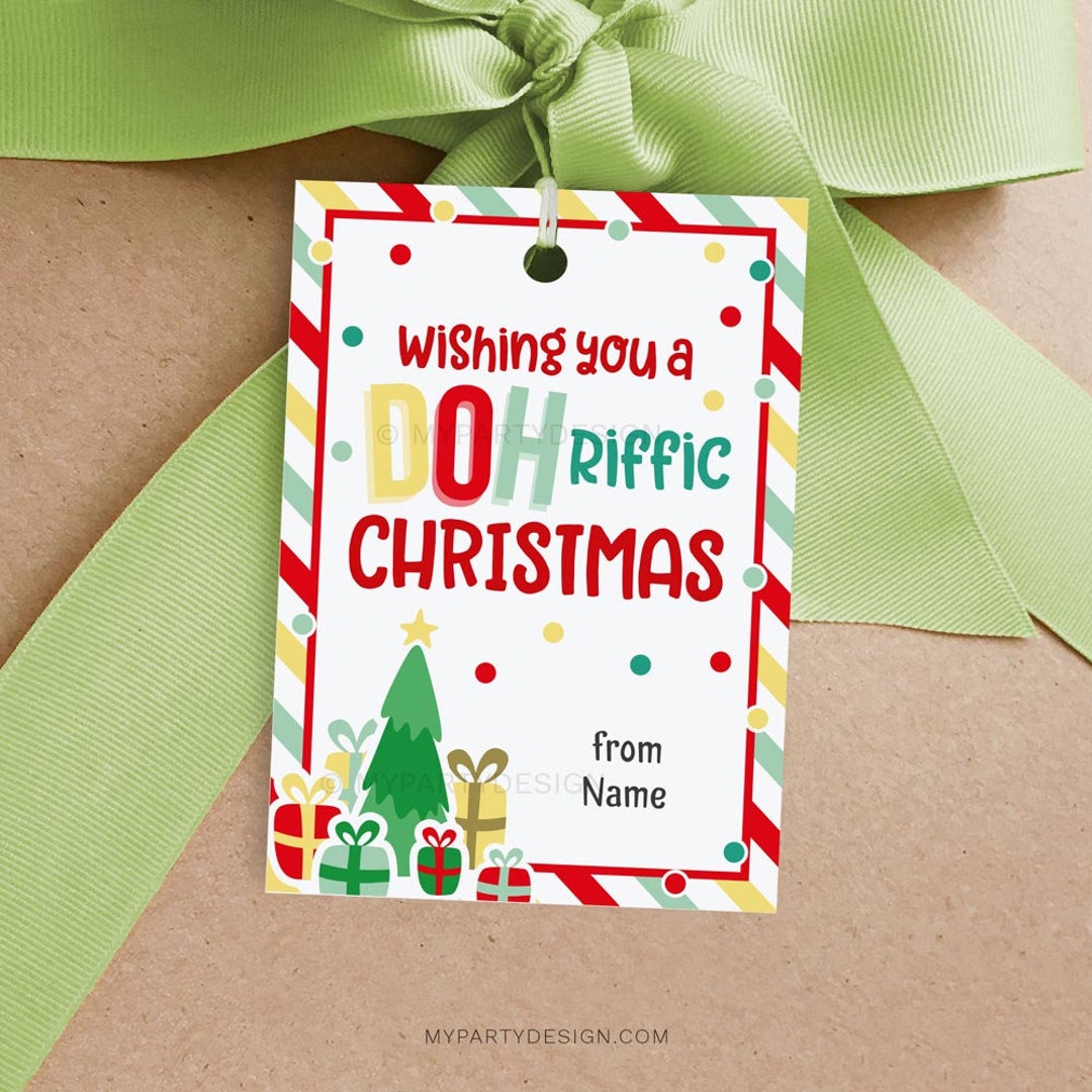 Christmas Play Dough Gift Tags, Dohriffic Labels, Kids Holiday Favors ...