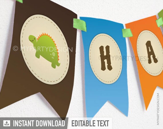 Dinosaur Birthday Banner, Dinosaur Party Decorations, Dino Party ...
