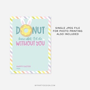 Easter Donut Gift Card Holder for Teachers, Staff, Coworkers, Donut ...