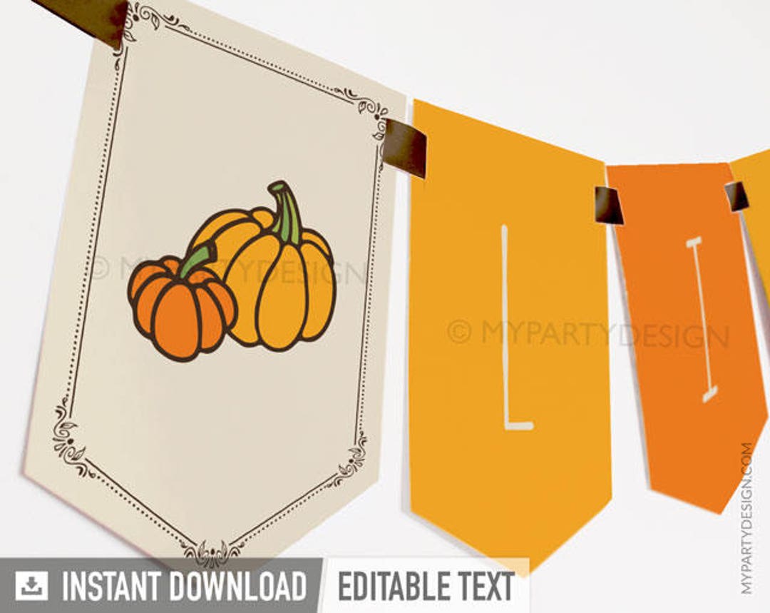 Little Pumpkin Baby Shower Banner, Pumpkin Party Decorations, Fall ...