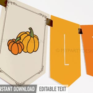 Little Pumpkin Baby Shower Banner, Pumpkin Party Decorations, Fall ...