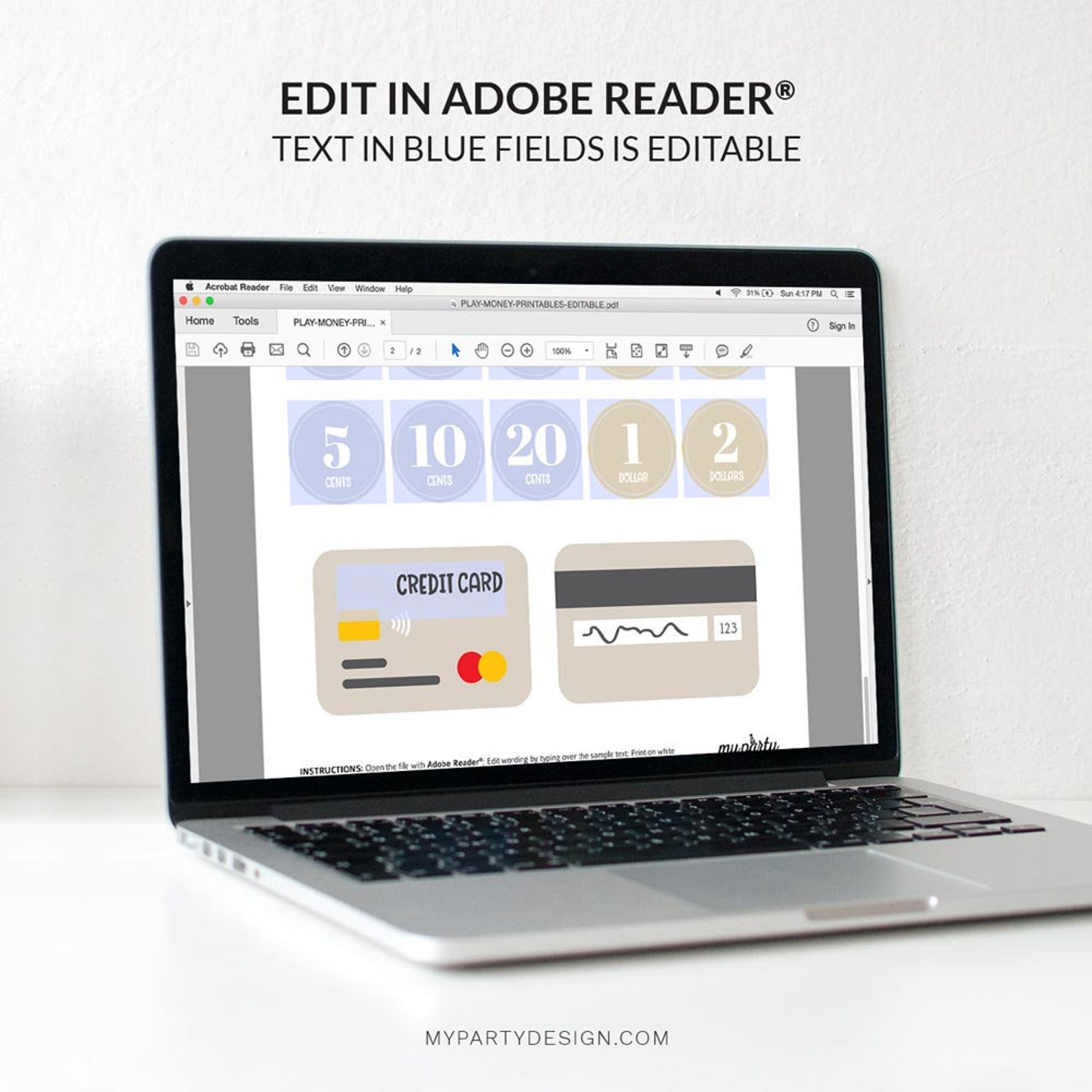 Printable Play Money for Kids, Pretend Play Currency for Toddlers and ...