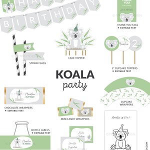Koala Birthday Decorations, Koala Party Pack, Koala Party Kit, Koala ...