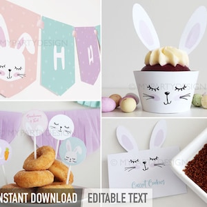Bunny Party Decorations, Bunny Birthday, Easter Rabbit Party Pack ...