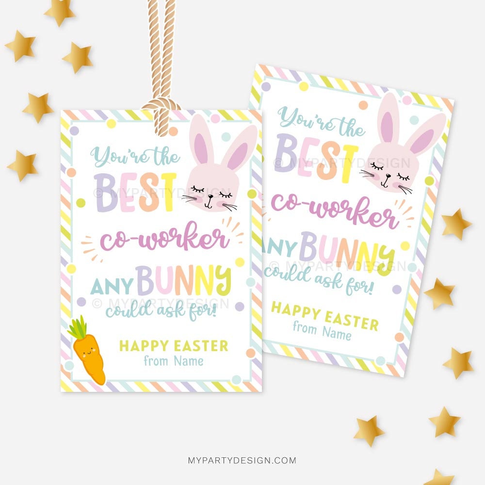 Coworker Appreciation Easter Tag, Best Co-workers Any Bunny Could Ask ...