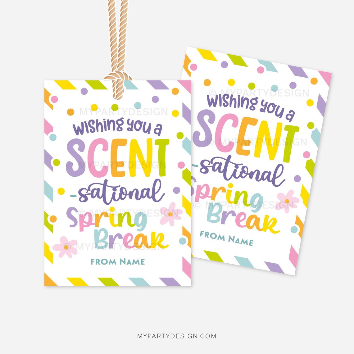 Scent-sational Spring Break Gift Tag, Soap Candle Fragrance Gift for ...