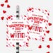 Valentines Pencil Tag, Just Write Class Gift Label, Non-candy Valentine ...