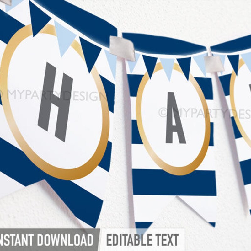 Striped Banner - Etsy