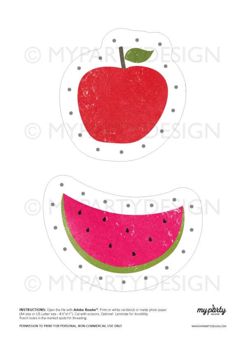 Printable Fruit Lacing Cards Threading Cards Learn the | Etsy