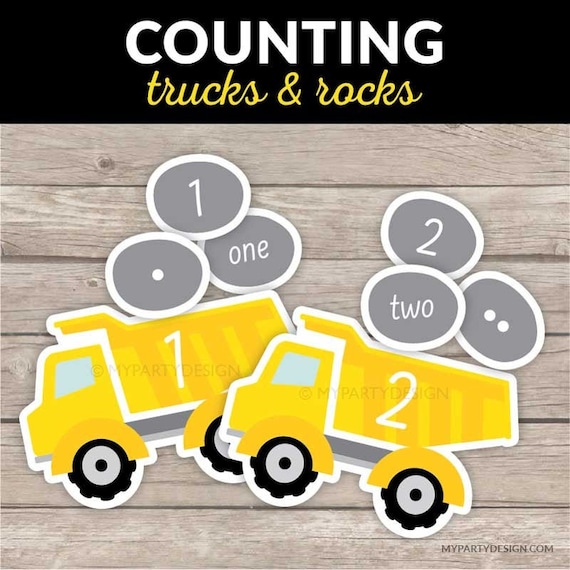 Printable Counting Game, Truck Learn to Count activity for Toddlers and ...