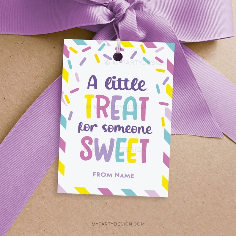 Treat for Someone Sweet Gift Tag, Candy Chocolate or Sweets Thank You ...