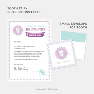 Tooth Fairy Kit - Letter, Receipt, Envelope, Lost Teeth Certificate ...