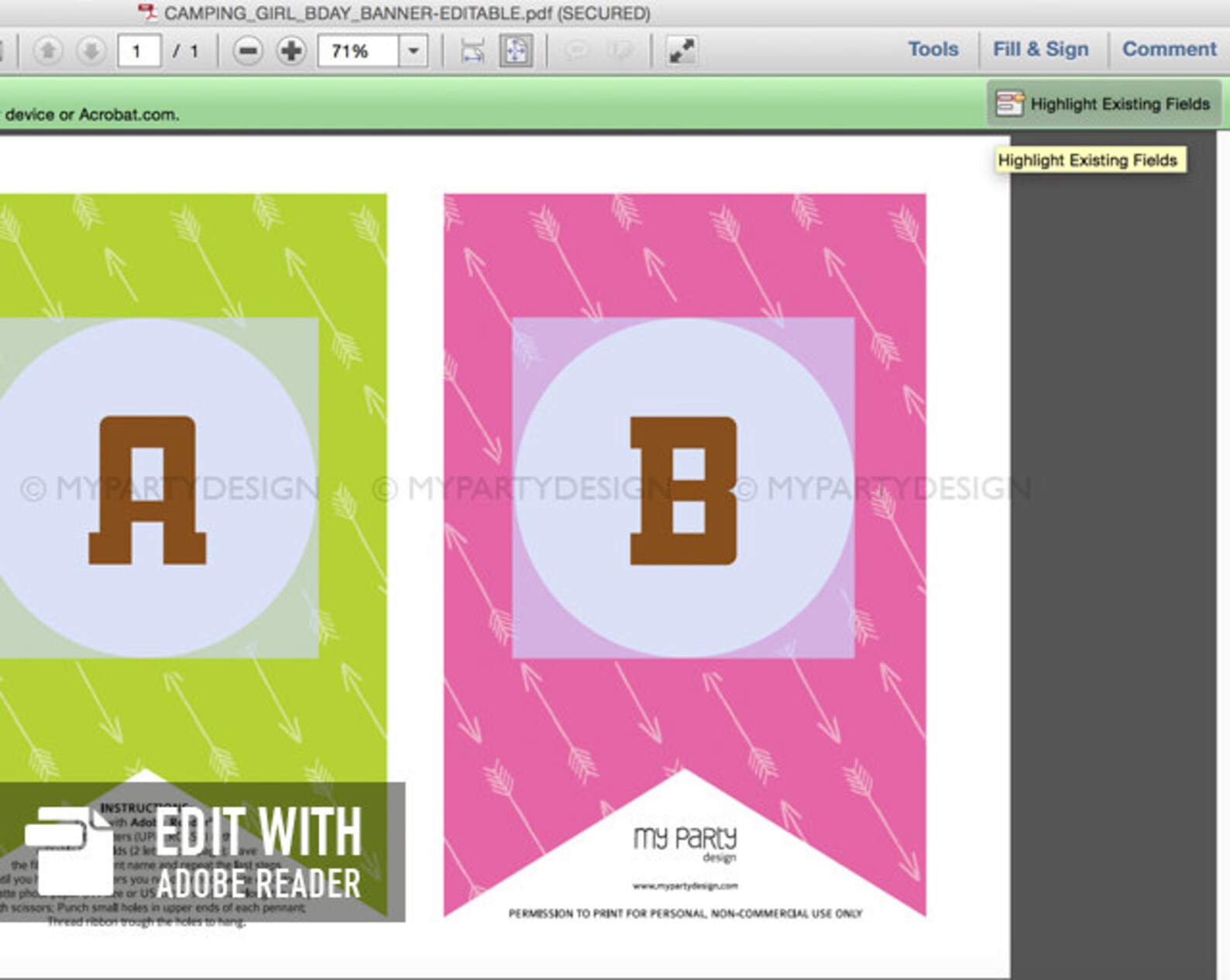 Camping Birthday Banner Girl Camp Party Bunting Campout | Etsy