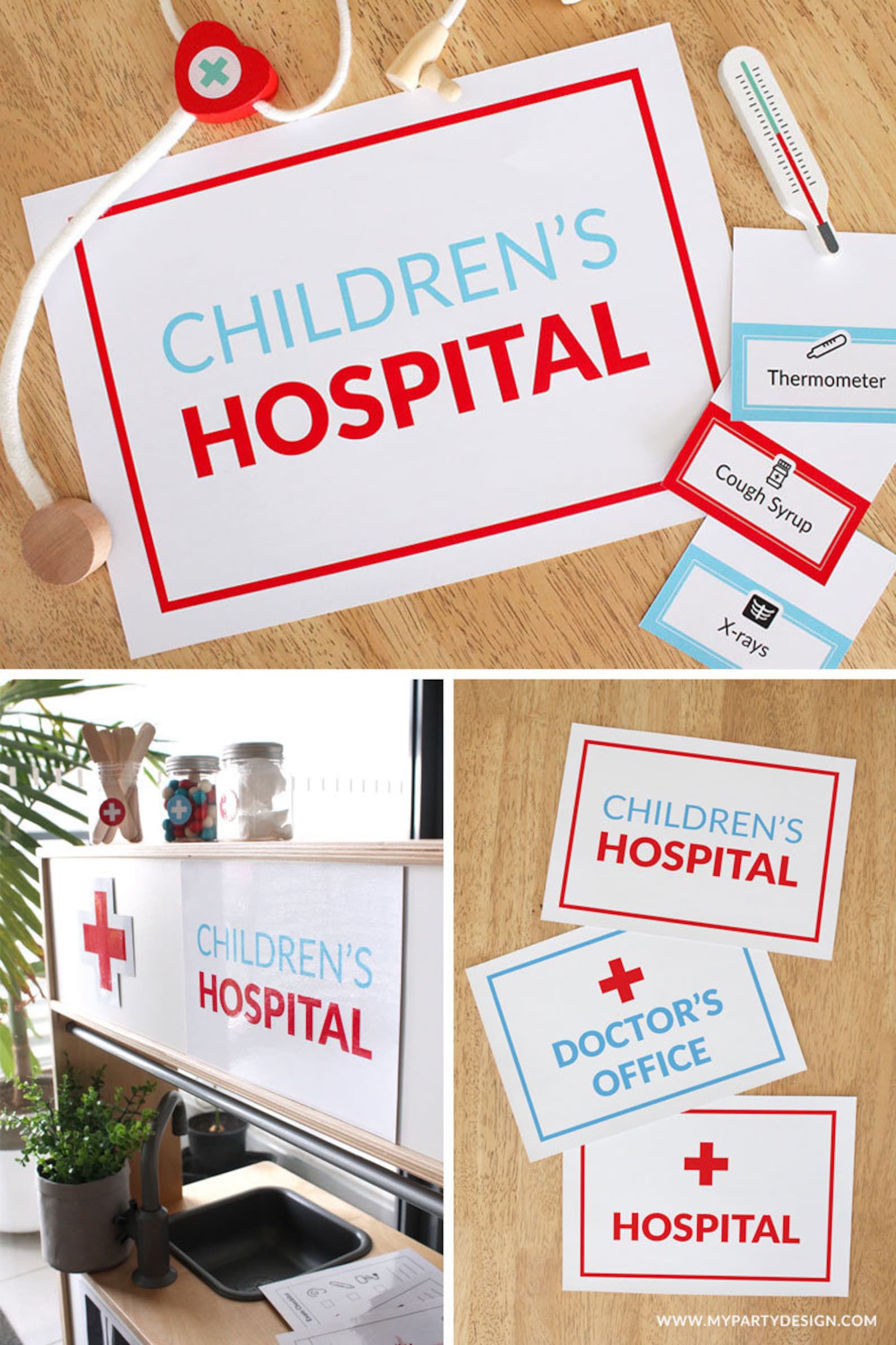 Doctor Dramatic Play Set, Hospital or Doctor's Practice Pretend Play ...