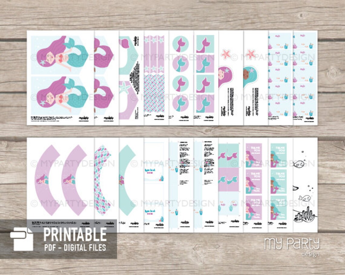 Mermaid Birthday Decorations Mermaid Party Pack Mermaid | Etsy