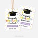 Congrats Kindergarten Graduate Gift Tag, End of School Year Graduation ...