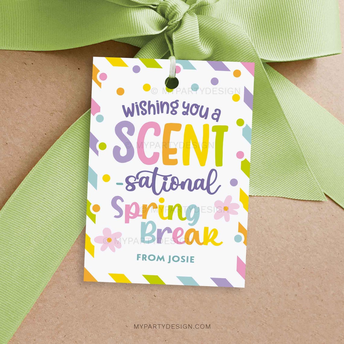 Scent-sational Spring Break Gift Tag, Soap Candle Fragrance Gift for ...