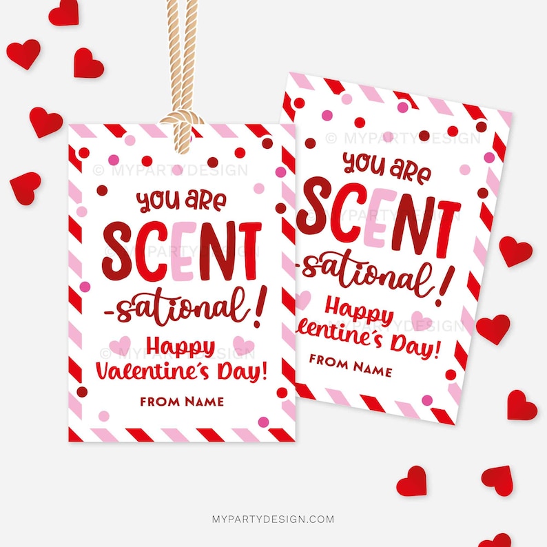 Valentines Scent-sational Gift Tag, Soap Candle Fragrance Valentine's ...