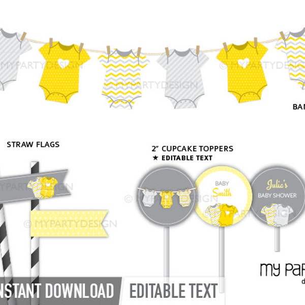 Yellow Baby Shower Theme - Etsy