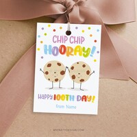 100th Day of School Treat Bag Topper Printable, Happy 100th Day of ...