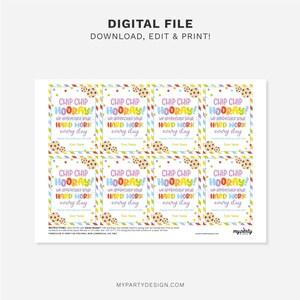 Cookie Appreciation Tags, Chip Hooray We Appreciate You Every Day, Gift ...