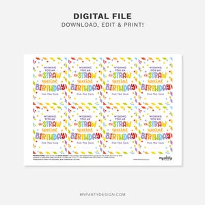 Straw Happy Birthday Gift Tag, Ex-straw Special Birthday Class Gift ...