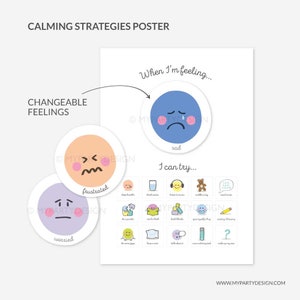 Calm Down Corner Kit for Kids, Printable Emotional Regulation for ...