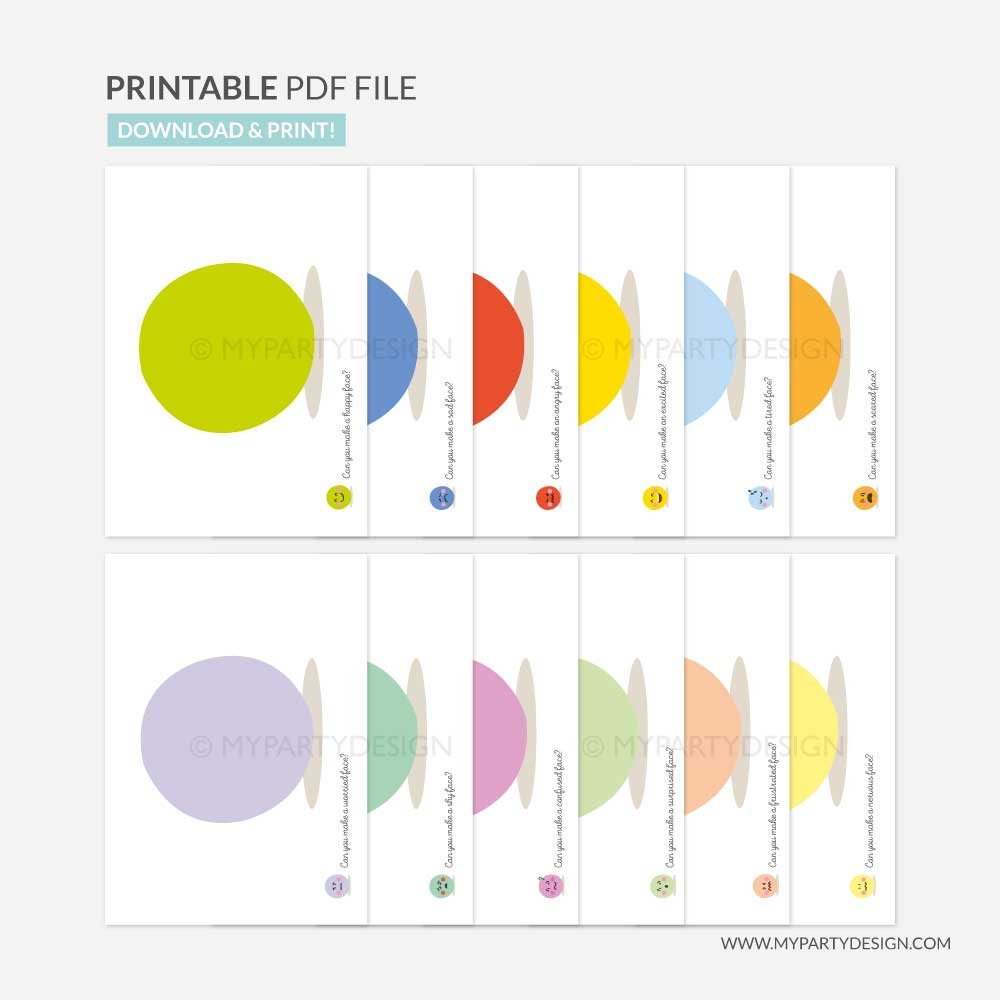 Emotions Playdough Mats Feelings Learning Printables Toddler | Etsy