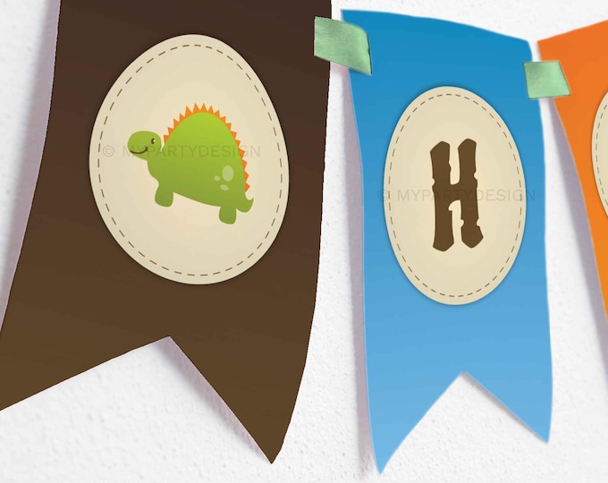 Dinosaur *jungle Camo* Theme / Printable Happy Birthday Banner / Dino ...