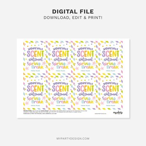 Scent-sational Spring Break Gift Tag, Soap Candle Fragrance Gift for ...