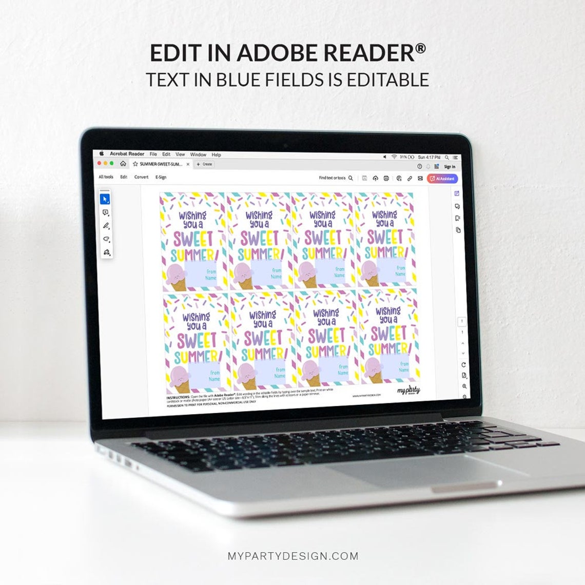 Wishing You a Sweet Summer Tag, End of School Year Gift for Teacher or ...