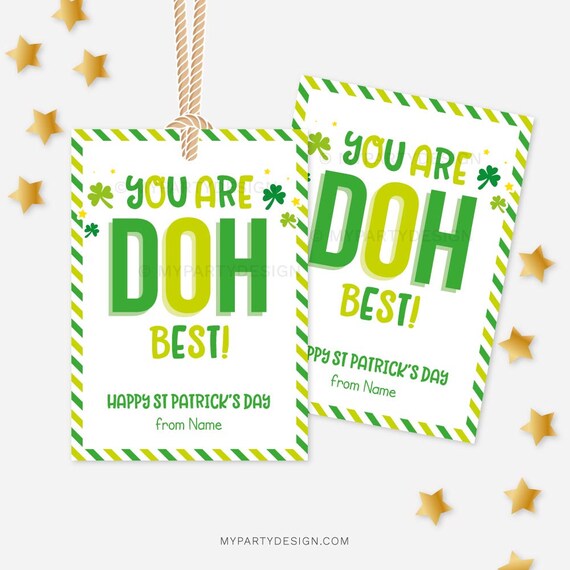 You are Doh Best St Patrick's Day Tag, Kids St Patrick Card for ...