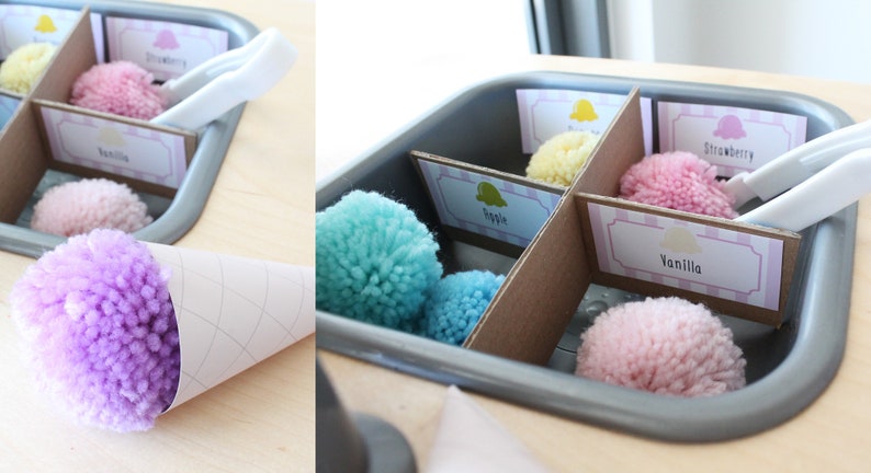 Ice Cream Shop Dramatic Play Set, Pretend Play Ice Cream Parlor ...