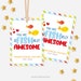 O Fish Ally Awesome Gift Tag, Goldfish Thank You Label, School Staff ...